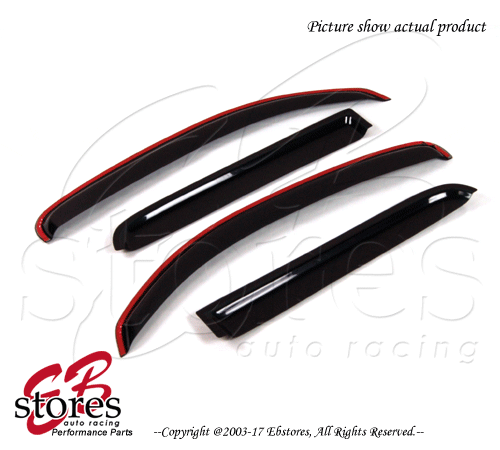IN-Channel Rain Guard Window Visor Jet Black 4pcs For 2006-2011 ...
