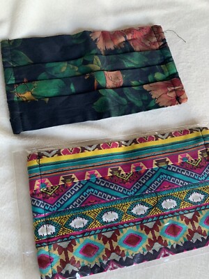 New AUTHENTIC JOHNNY WAS FACE MASK W FILTER POCKET Patterned Face Mask ...