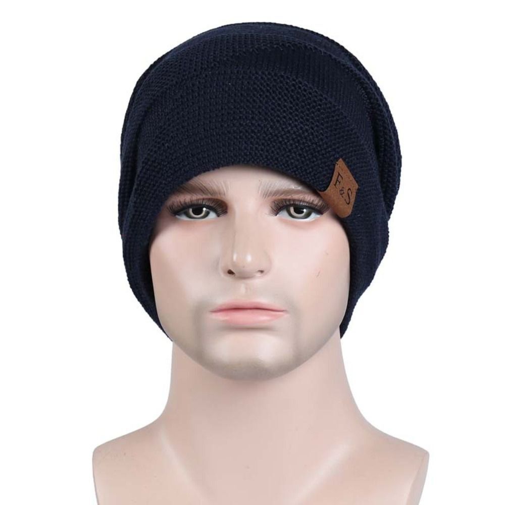 Fleece Lined Knitted Cap Warm Winter Cap With Tag Fashion Toque Hat ...