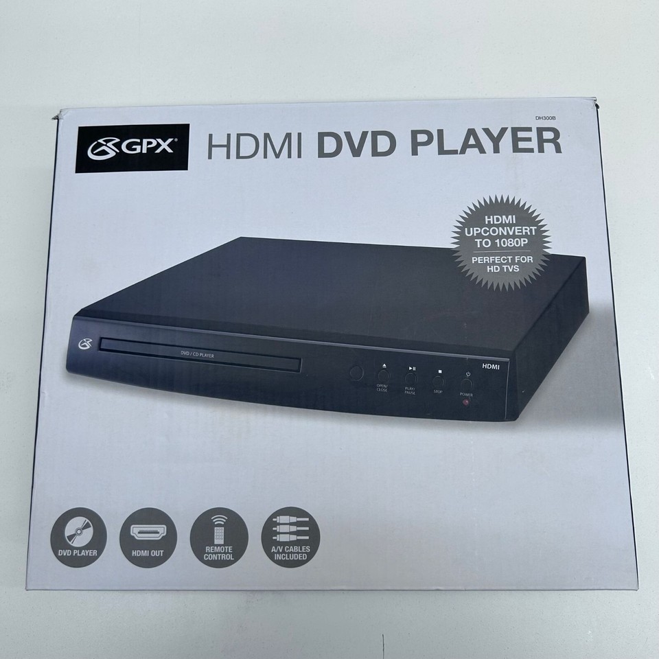 GPX DH300B 1080p Upconversion DVD Player with HDMI, Black | eBay