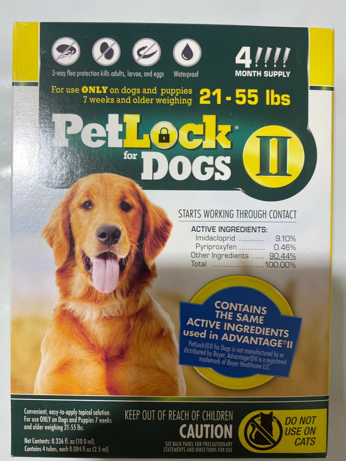 PetLock II Flea Treatment and Prevention for Dogs 21-55 LB 4 MONTH | eBay