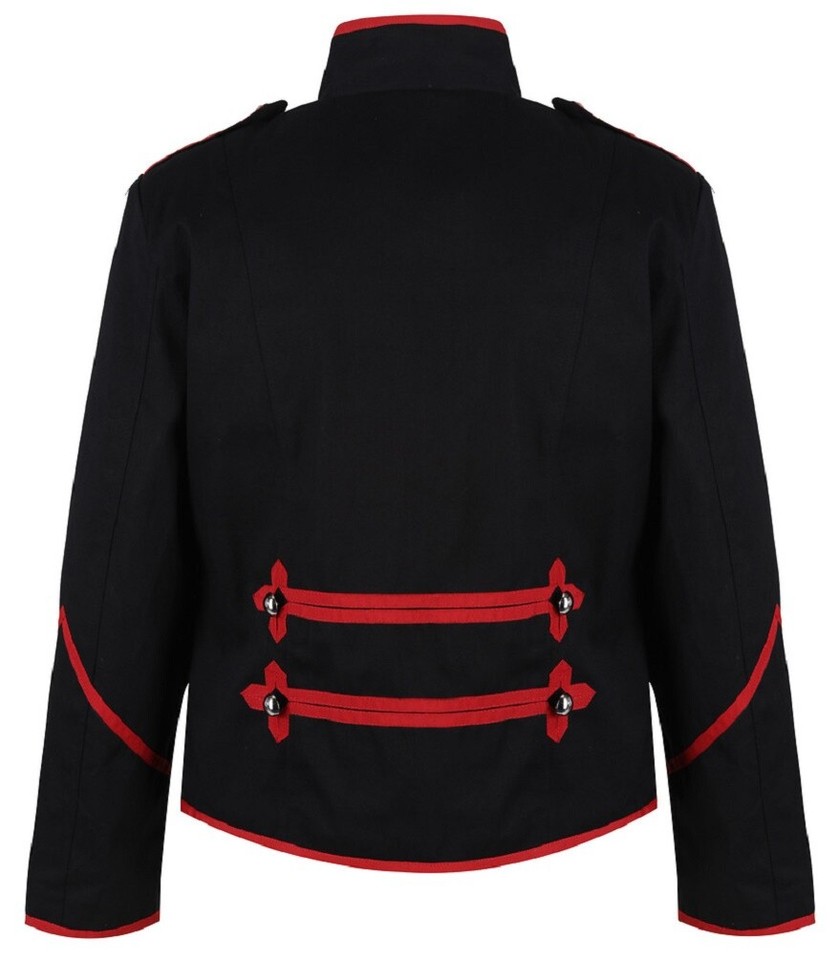 Men's Goth Military Parade Jacket - MCR Marching Band Long Sleeve ...