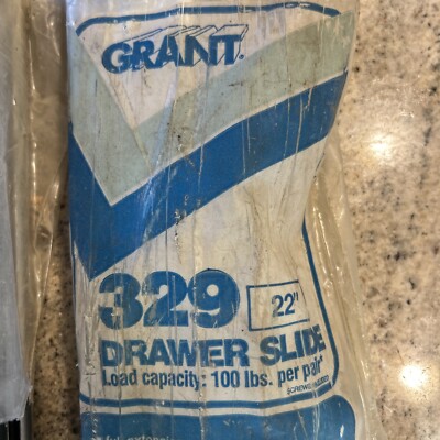 2Pair GRANT #329 - 22" Full Extension Drawer Slides HEAVY DUTY 100 Lbs ...