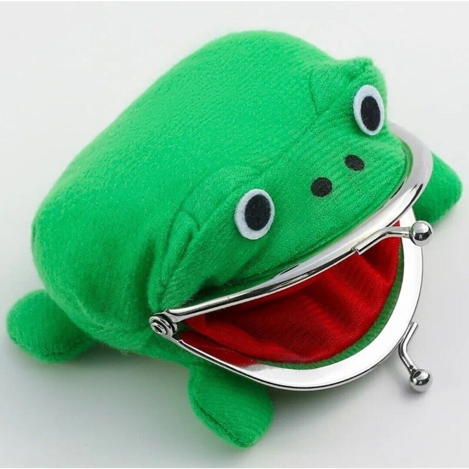 Naruto Gama-chan Green Frog Coin Purse Wallet Plush Toy 4" Toad Money ...