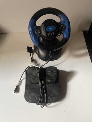 Playstation PS1/PS2 Iteract Racing Steering Wheel Gas And Brake Pedals ...