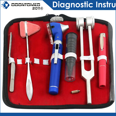 Led Fiber Optic Otoscope Tuning Fork C128 Taylor Hammer Diagnostic Ent ...