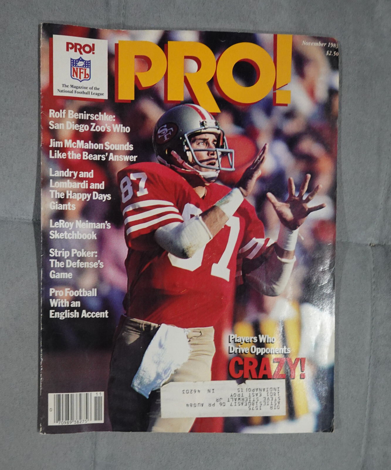 1983 NFL Pro! Pro Magazine November Dwight Clark San Francisco 49ers | eBay