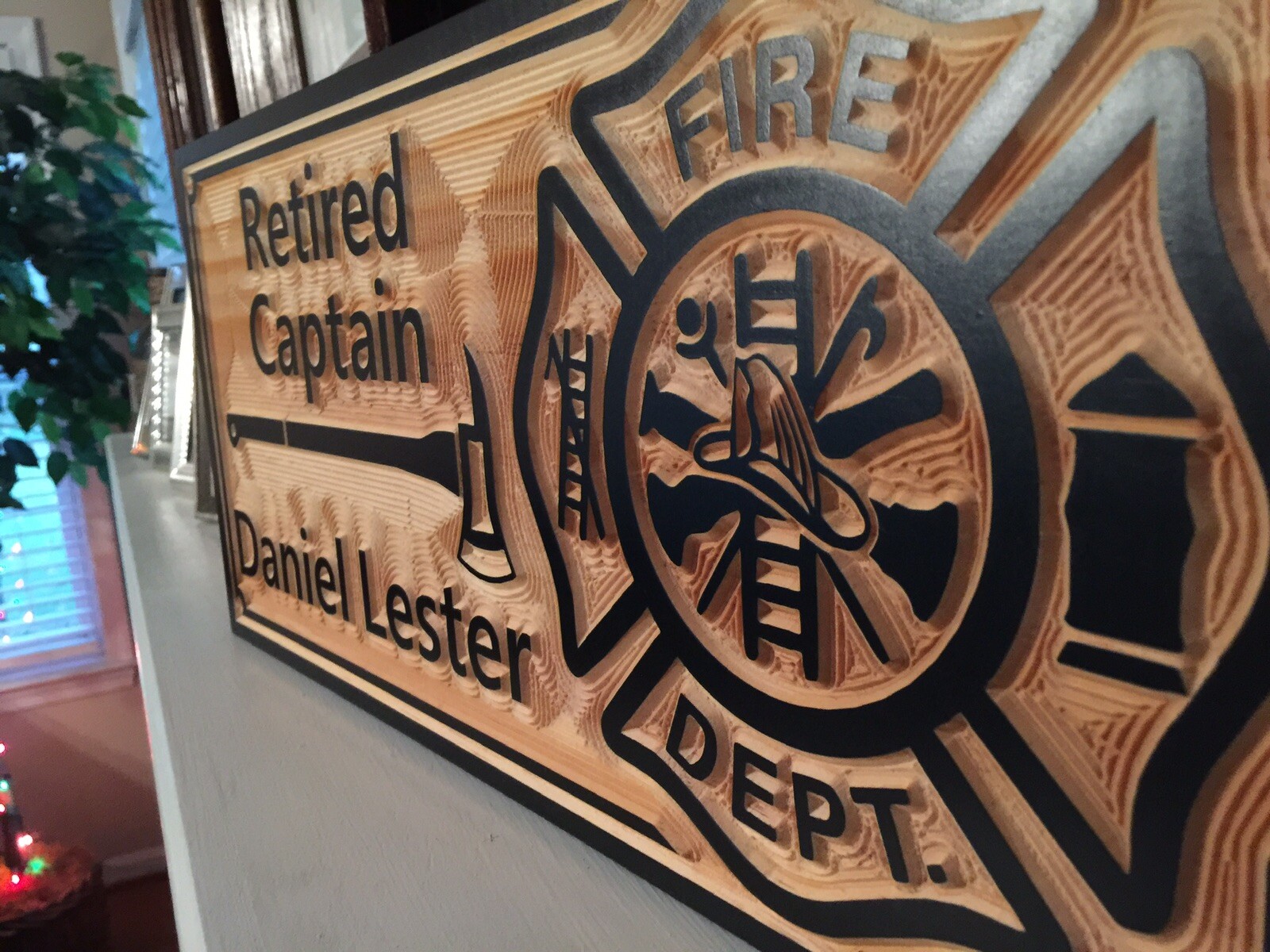 Firefighters retirement gift Custom Personalized Firefighters logo Man ...