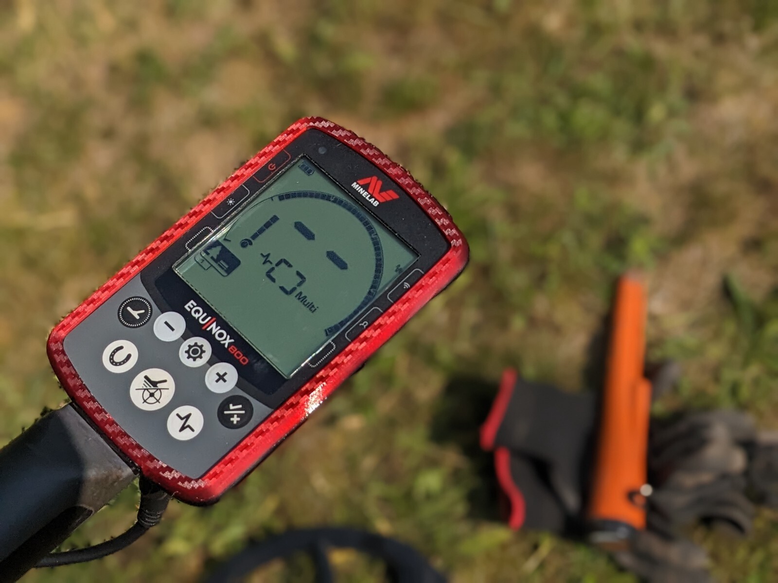 Minelab Equinox 800/600 Two Tone Red/Black Rubber Protective Control ...