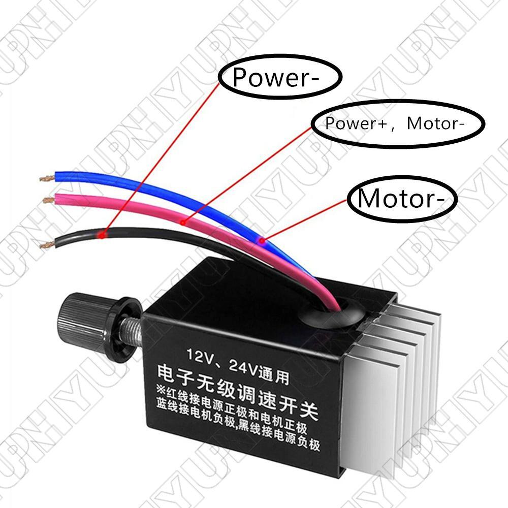 1 x 12V 24V Motor Speed Controller Switch Car Truck Fan Heater Control ...