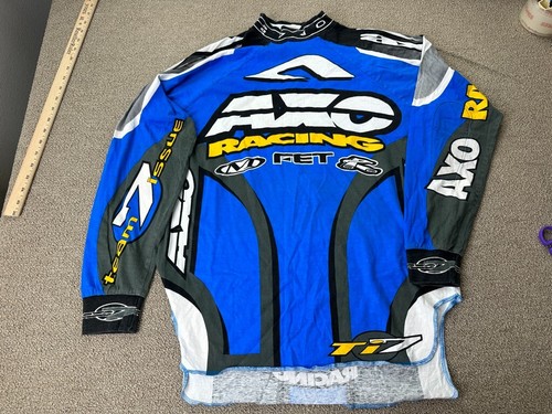 VTG AXO Sport Racing Motocross Jersey Team 7 Long Sleeve Shirt Blue ...