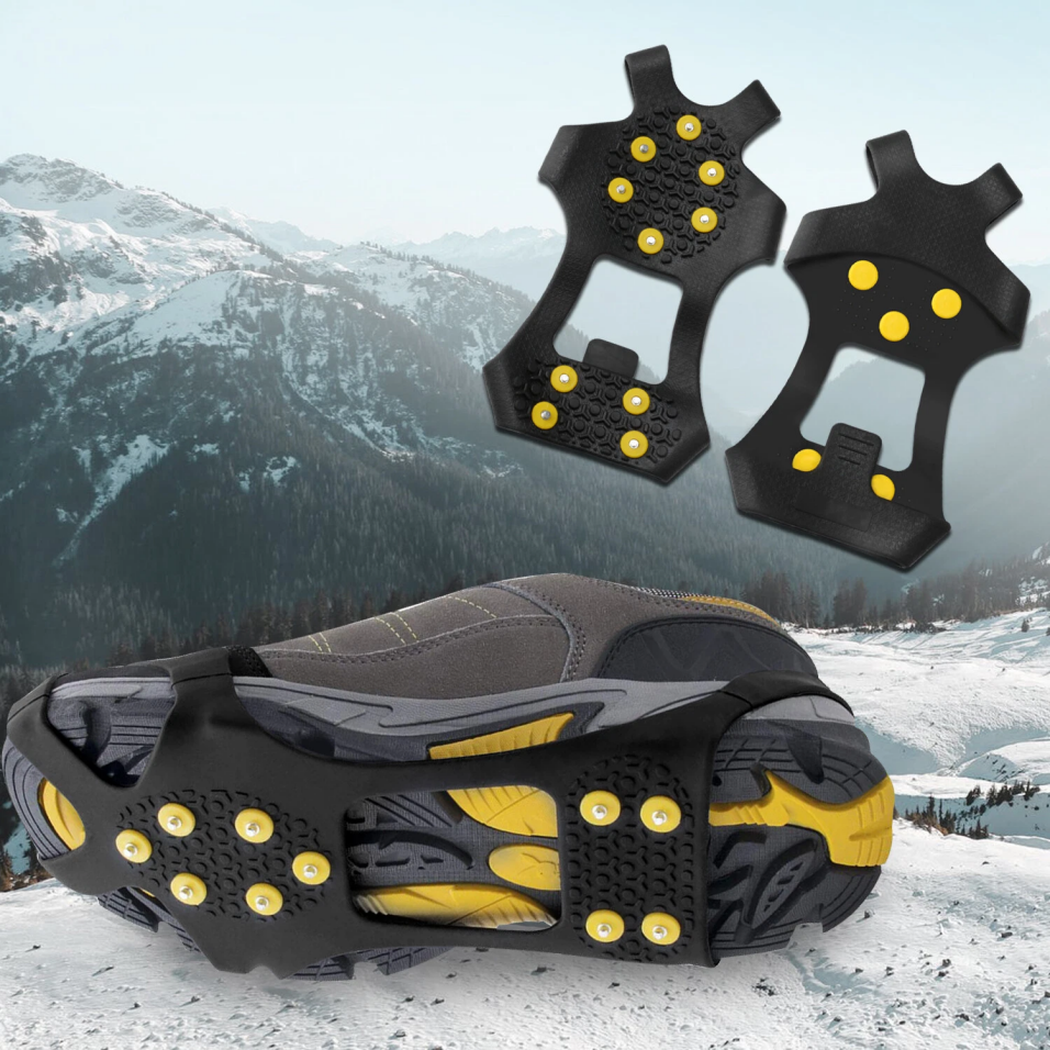 Ice Snow Anti Slip Spikes Grips Grippers Crampons Cleats For Hike Shoes ...