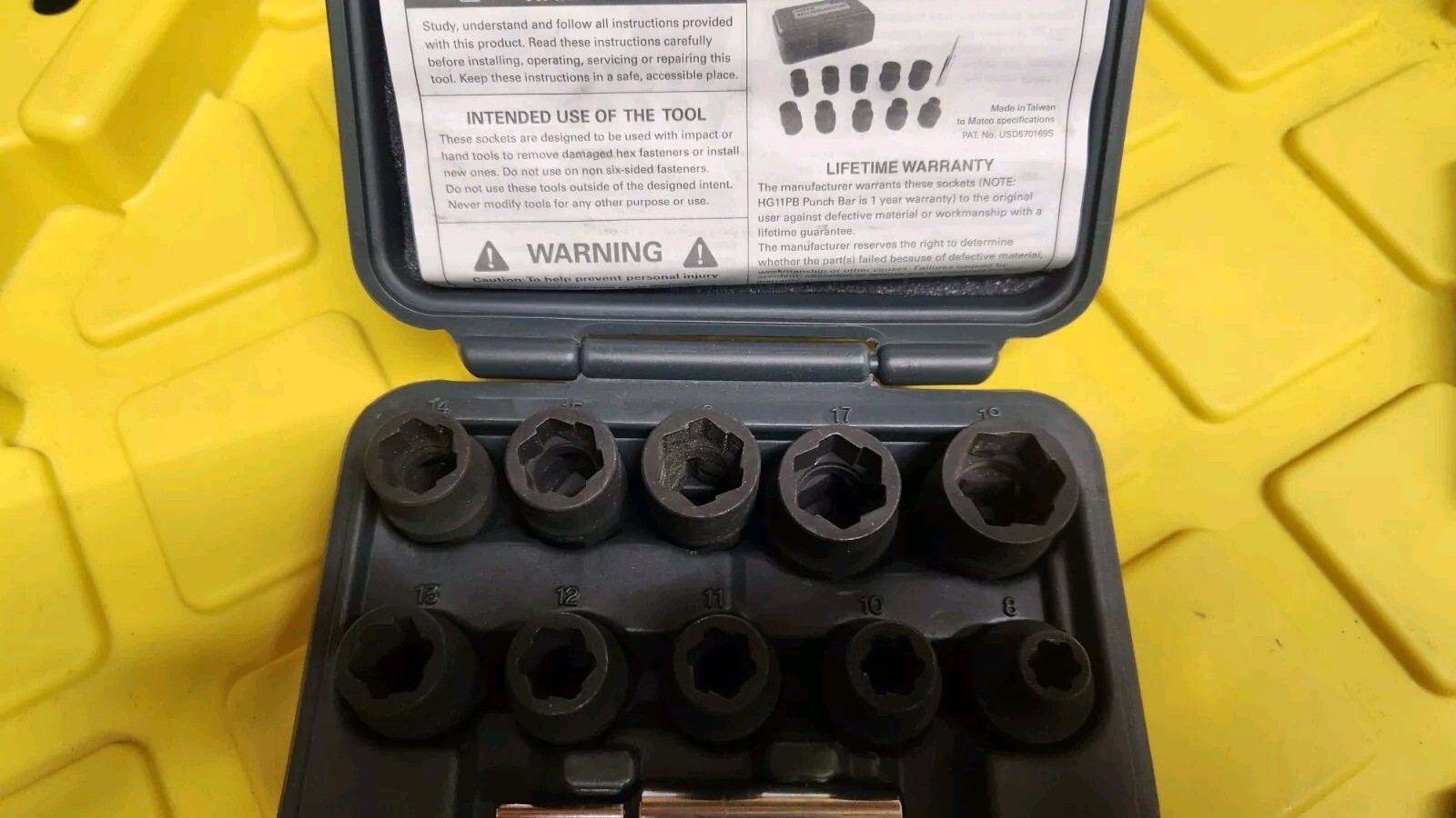 Matco Tools 1/2" DR Metric HEX GRIP DAMAGED FASTENER IMPACT SOCKET SET ...