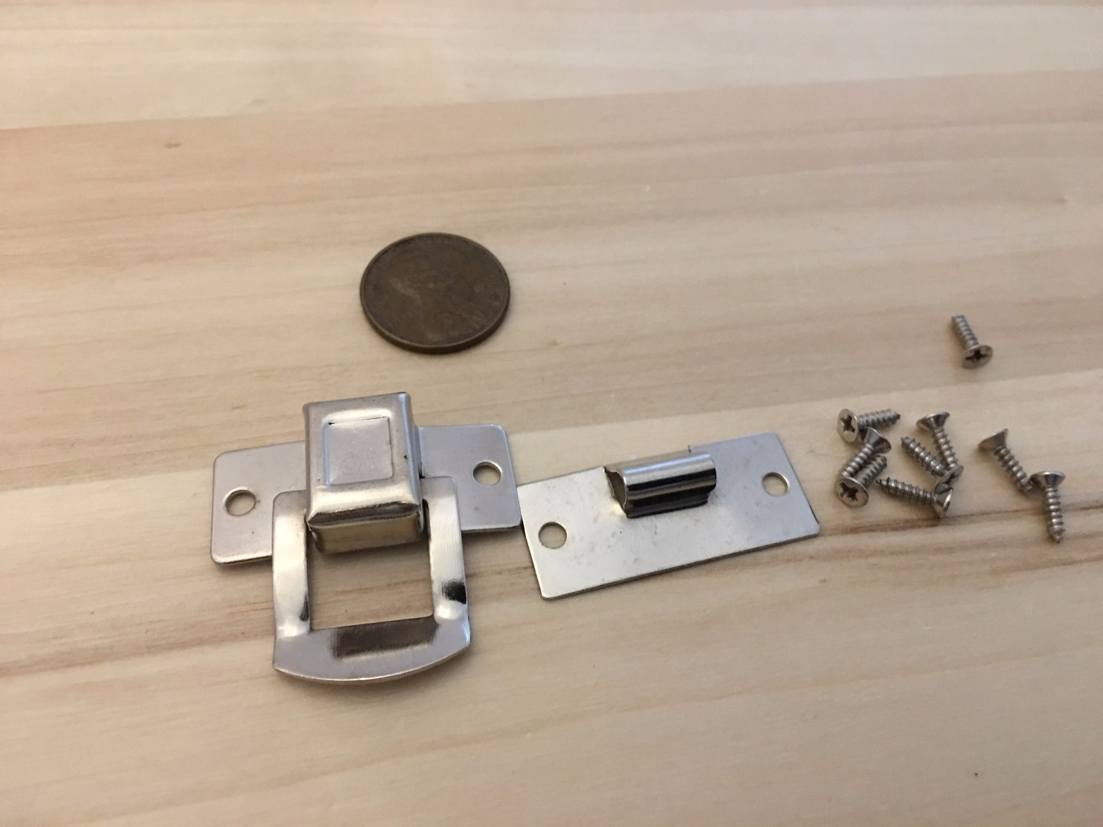 2 Crome square silver hasp small box hardware lock latch latches ...