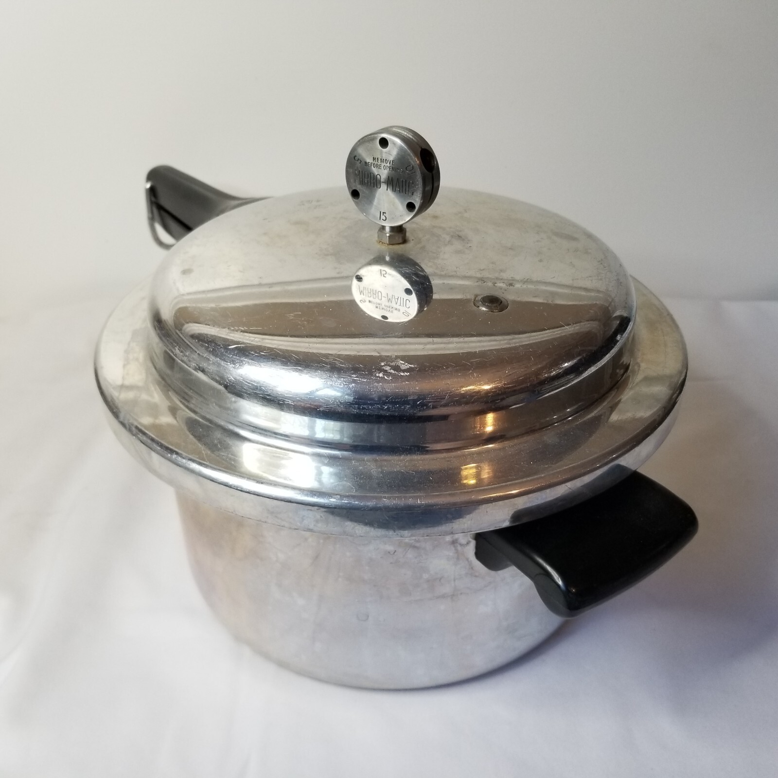 Vintage Mirro-Matic Aluminum Pressure Cooker 394M 4 Quart with Trivet ...