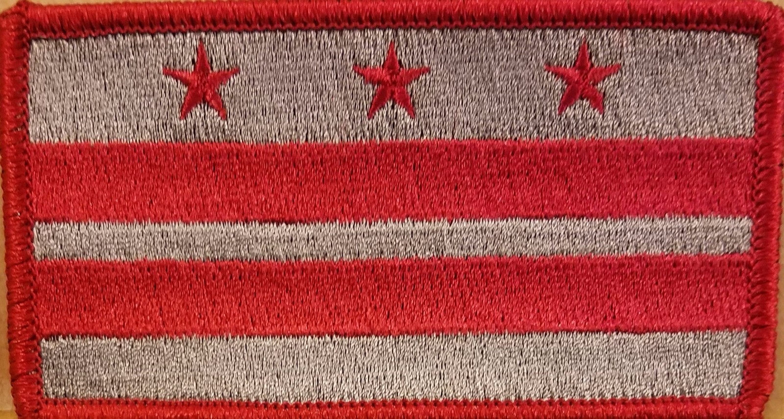 Washington DC Flag Patch W/ VELCRO Brand Fastener Tactical Military Red ...