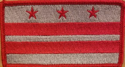 Washington DC Flag Patch W/ Hook & Loop Fastener Tactical Military Red #6 | eBay