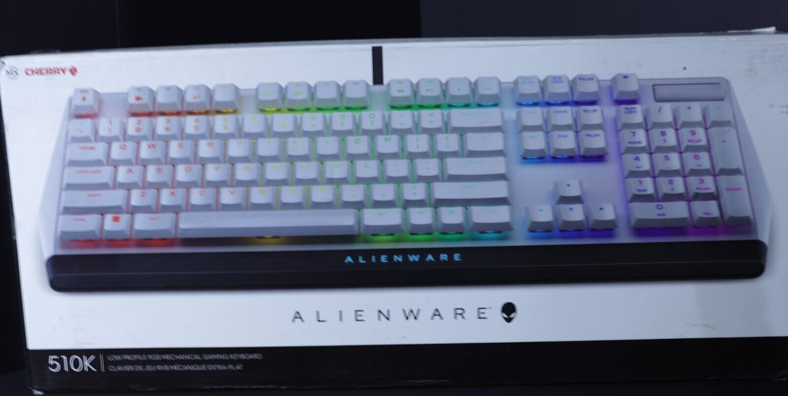 NEW ~ Alienware Low-Profile RGB Gaming Keyboard AW510K WHITE