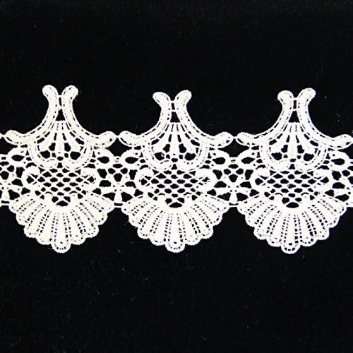 1 Metre Ivory Lace Trimming Embellishment Dressmaking 80Mm Craft Card ...
