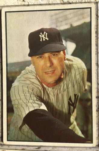 YANKEES VIC RASCHI 1953 BOWMAN COLOR 27 AUTOGRAPH AUTO BEAUTIFUL | eBay