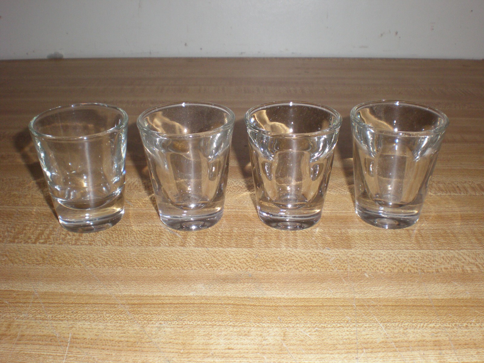 4 Anchor Hocking Shot Glass Heavy Bottom 1 oz Smooth Tapered Side ...