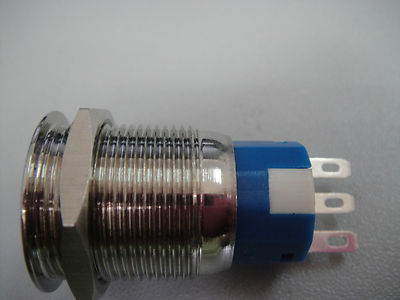 Locking Stainless Steel Push-Button OFF-ON Switch 3v-12v 110V-120v ...