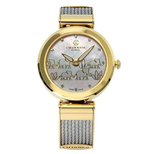 Charriol Forever Elephant FE32.104.033 Women's 32mm Two-Tone Swiss ...