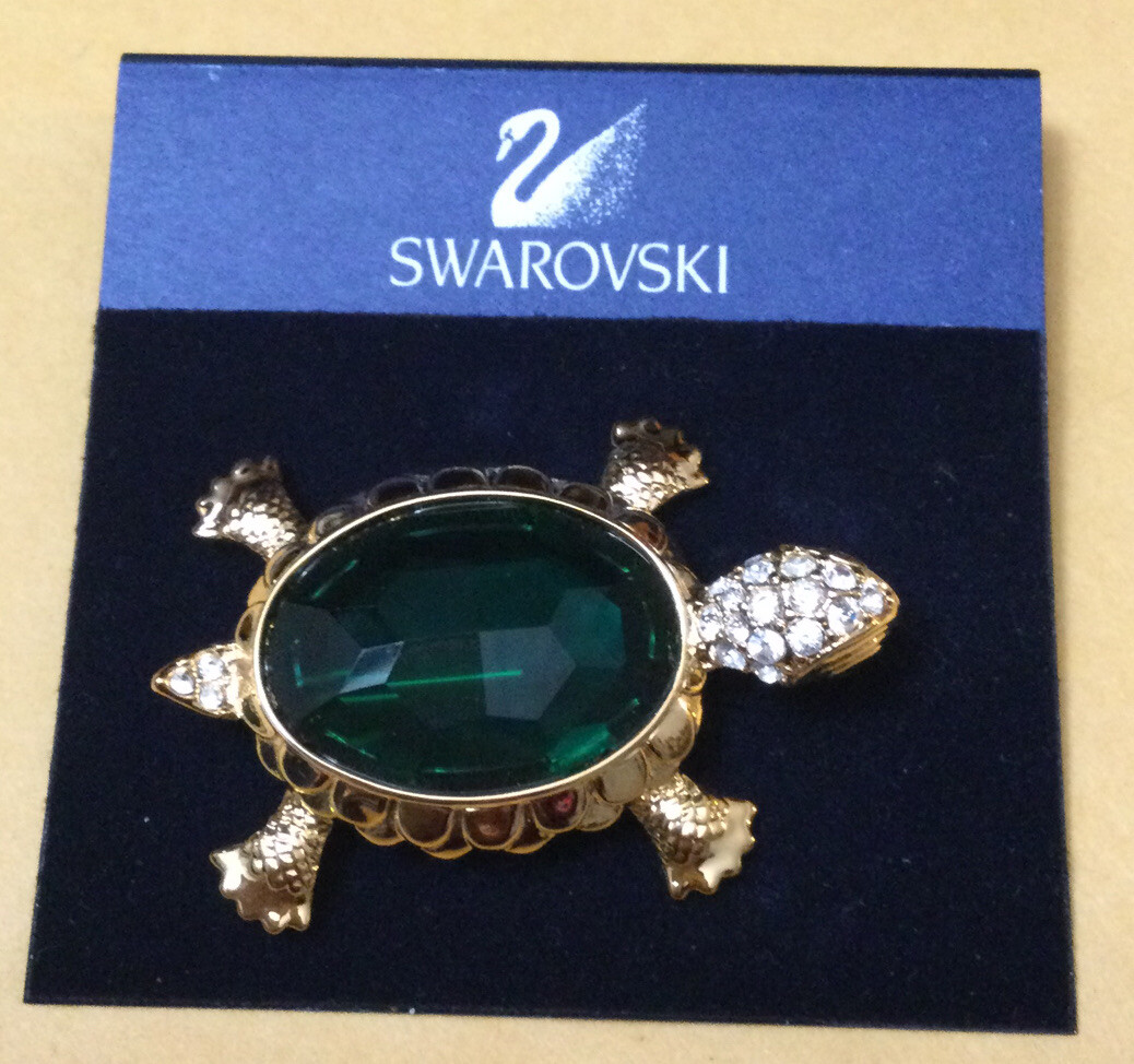 Swarovski turtle brooch - Gem