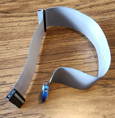 18" Dual (2) 40-Pin 80 Wire IDE Disc Drive Flat Ribbon Cable ATA PATA ...