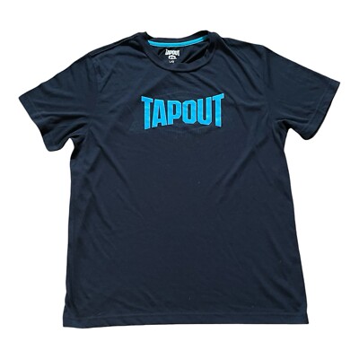 Tapout Logo T-shirt Men’s Large Navy Blue Short Sleeve Graphic Tee MMA ...