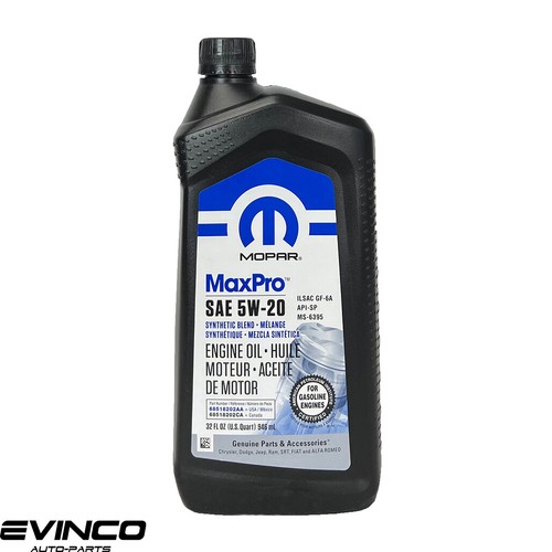 Mopar MaxPro 5W20 Sae Motor Oil For Jeep Dodge Chrysler Ram Case Of 6 ...