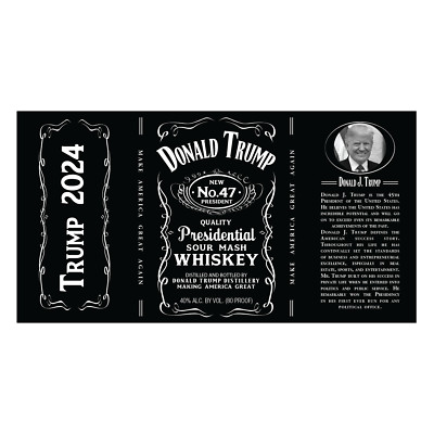 Presidential Label to fit Whiskey Bottle - Donald Trump - Jack ...