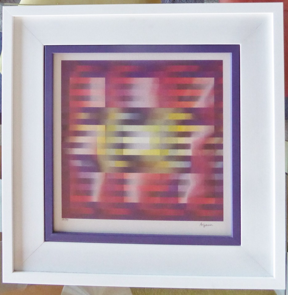 Yaacov Agam Authentic Agamograph Nine Squares Hand signed kinetic Op ...