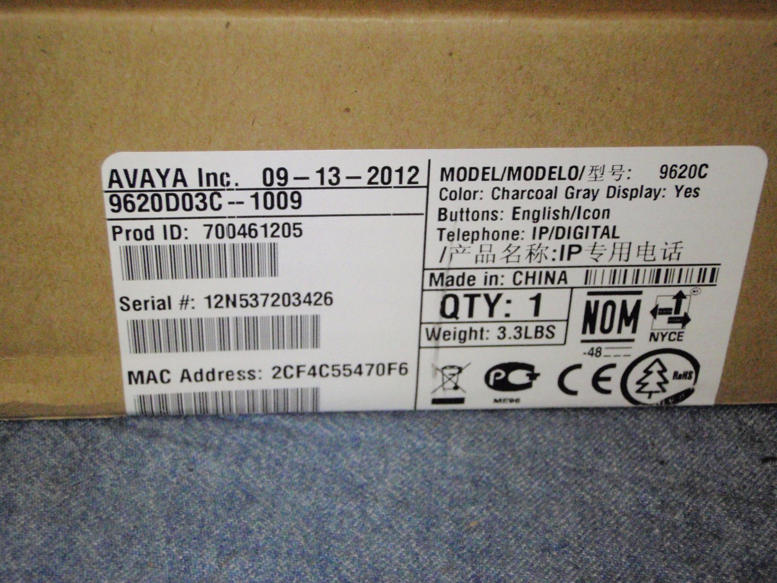 Avaya 9620C color display IP Deskphone VoIP 700461205 unopened | eBay