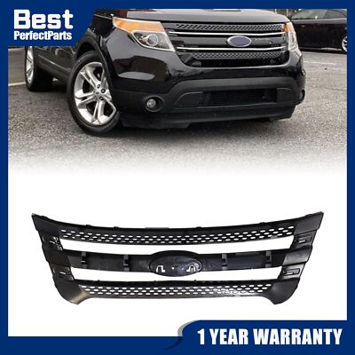 Front Grille Black Fits 11-15 Ford Explorer 13-15 Police Interceptor ...