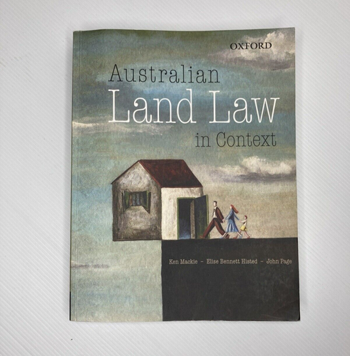 Australian Land Law In Context Ken Mackie Elise Histed Oxford Paperback ...