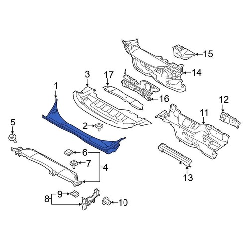 For Ford Transit Connect 2014-2023 Ford DT1Z58018A16A Front Cowl Cover ...