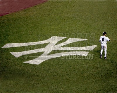 Derek Jeter New York Yankees logo Yankee Stadium 8x10 11x14 16x20 photo ...