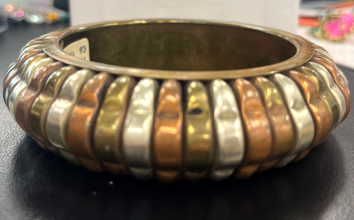 Vintage Famous Barr department store Bangle tri color round NwT | eBay