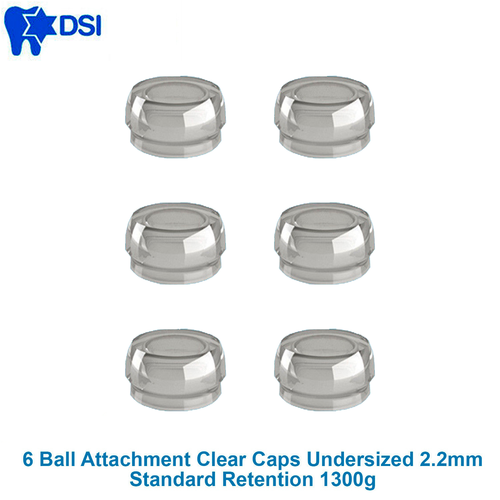 DSI Dental Lab Fixture Undersized Ø2.2 6 Insert Caps Retentive ...