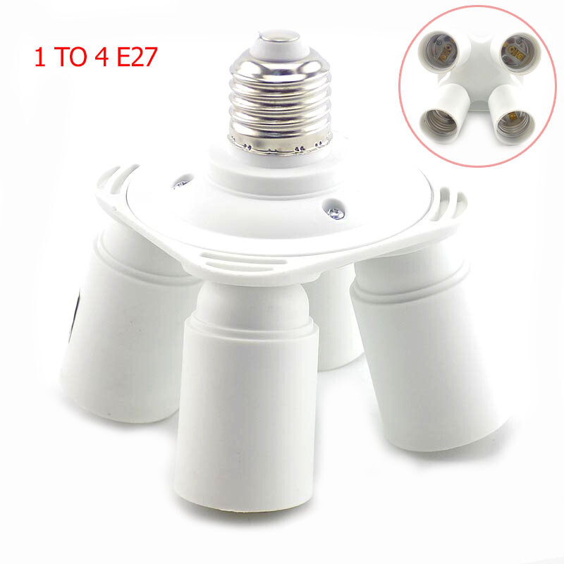 3/4 in 1 E27 Base Socket Bulb Adapter Converter Holder Light Lamp ...