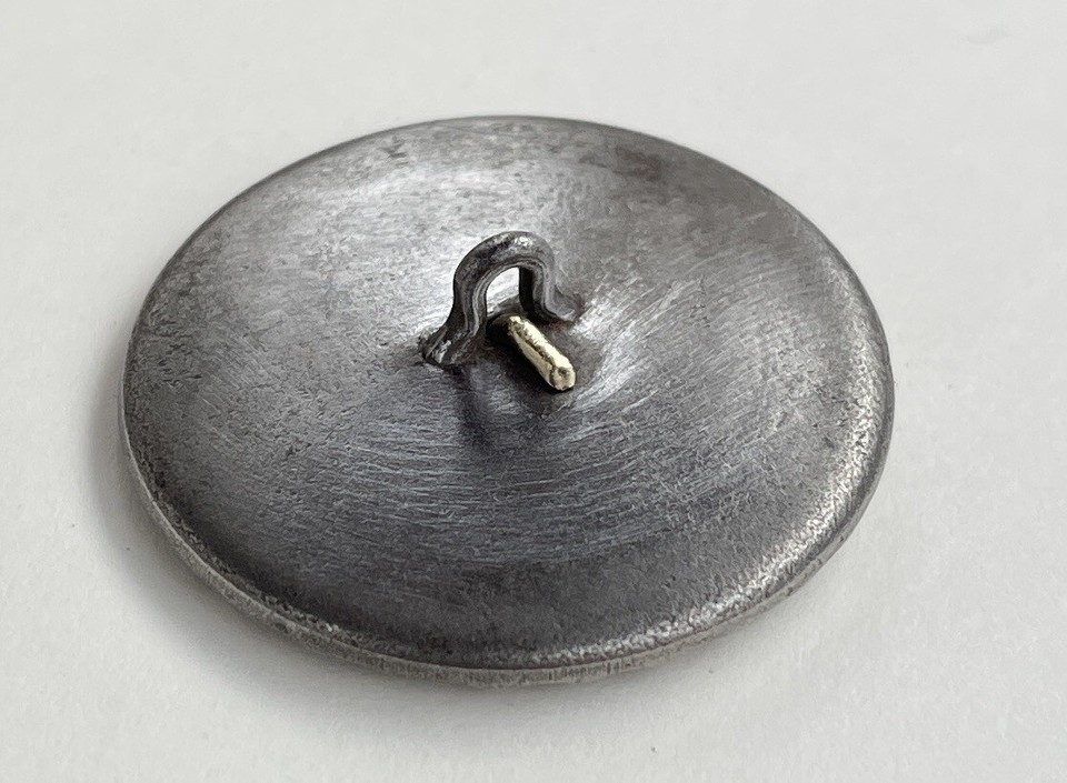 Antique Steel Cup Button with a Carved Smoky Pearl Center, Medium Size ...