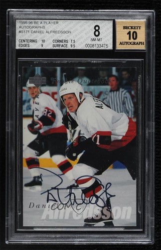 1995-96 Upper Deck Be a Player - Autographs #S171 Daniel Alfredsson (AU ...