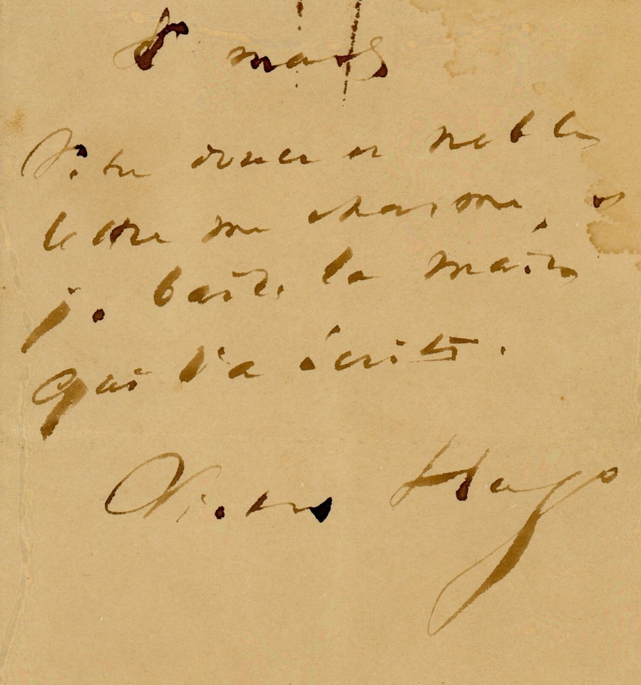 Victor Hugo ~ Signed Autographed Poem Signature French Writer ~ PSA DNA ...