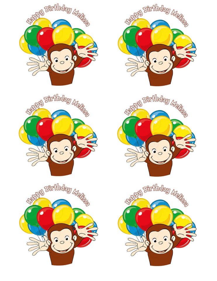 CURIOUS GEORGE Edible cake topper image decoration | eBay