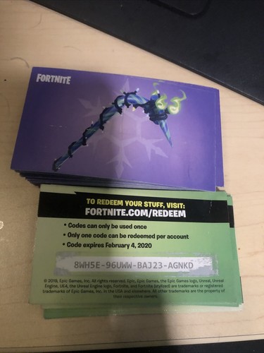 Fortnite Minty Pickaxe Card - Collector Scratched &Used Code Fast Free ...