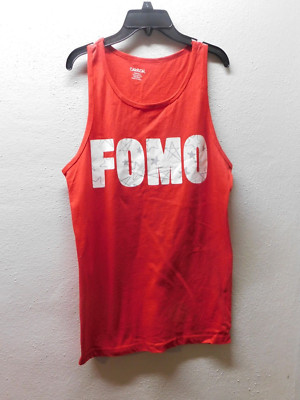 Carbon Adult's Medium FOMO Tank Top, 100% cotton Shirt | eBay