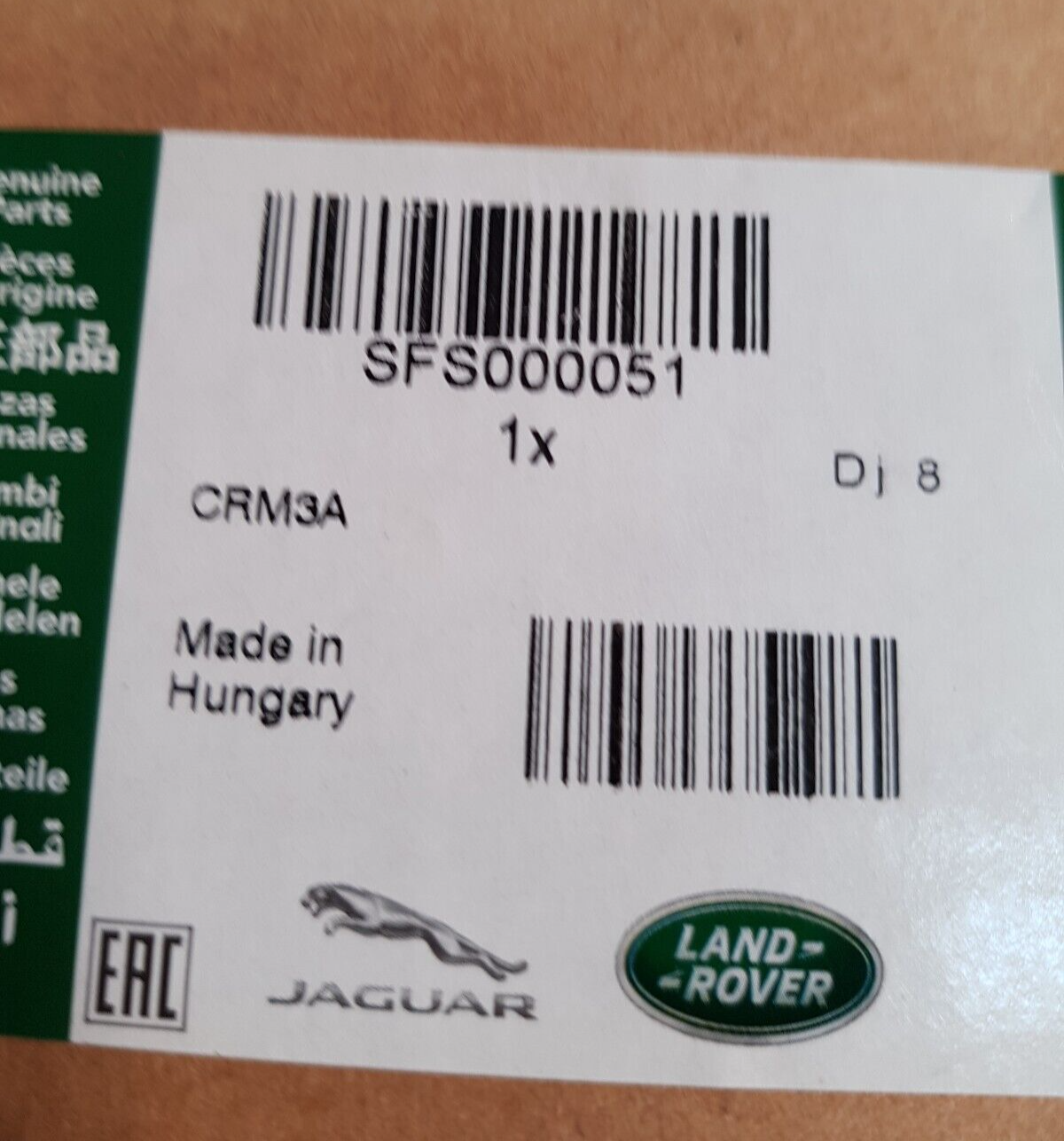 Für Land Rover Range Rover 2002-2012 Bremsbelag Original Kit SFS000051 ...