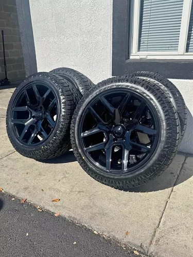 22" SRT GLOSS BLACK VIPER WHEELS RIMS AT TIRES DODGE RAM 1500 HEMI ...