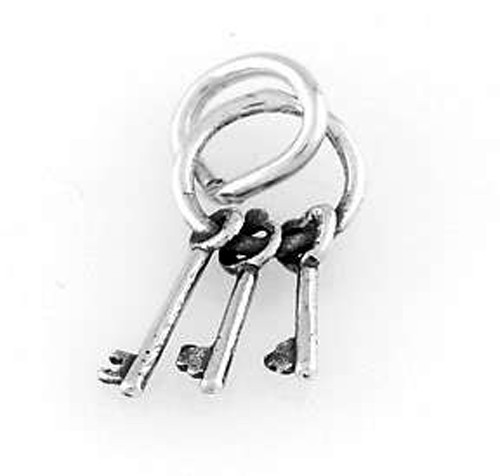 STERLING SILVER KEYS CHARM | eBay